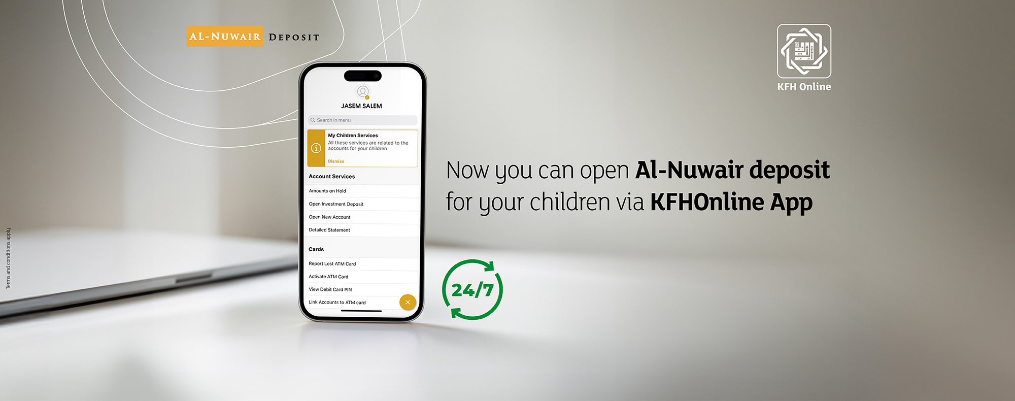KFH: Online Opening of Al Nuwair Deposit for Children Now Available