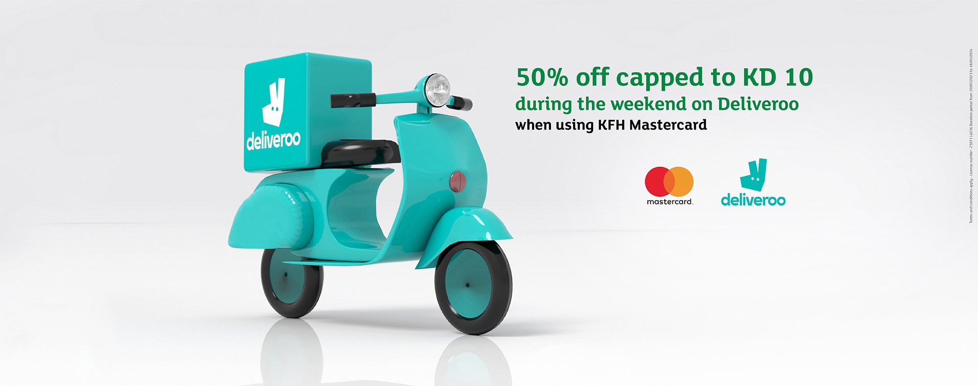 Exclusive Offer at Deliveroo with KFH Mastercard.
