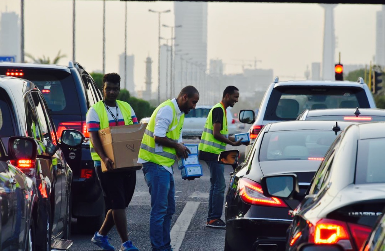 KFH Distributes Breakfast Meals to Motorists on Main Roads, Traffic ...
