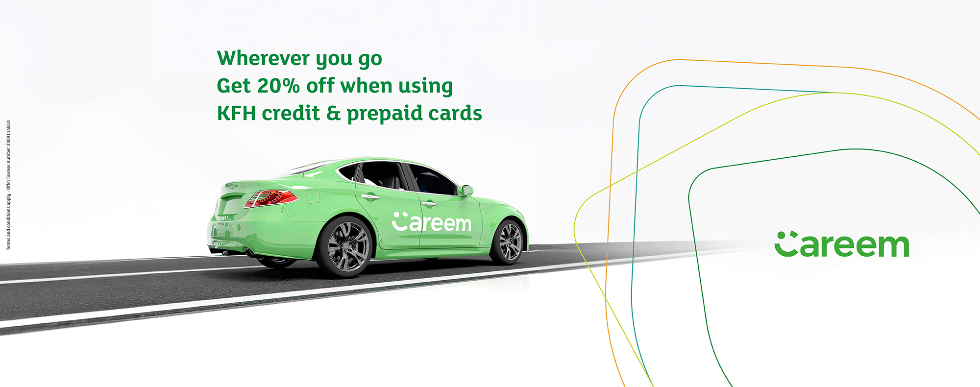 Exclusive Offer 20% off with Careem on all KFH credit and prepaid cards.